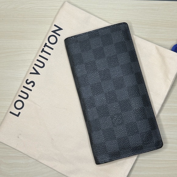 Louis Vuitton | Bags | Louis Vuitton Brazza Damier Graphite Wallet With ...